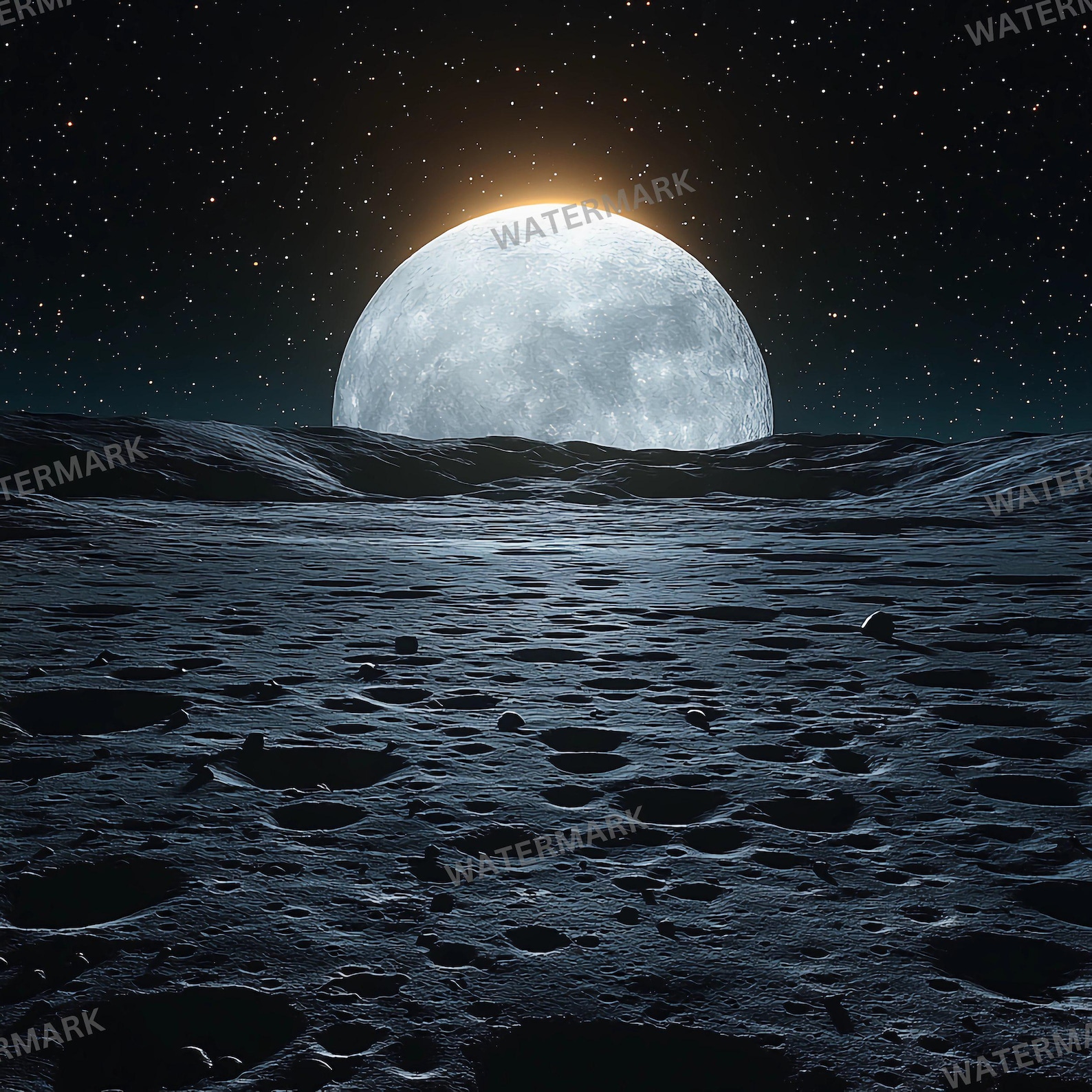 7 Moon Landing Backdrops for Photoshop Composites & Digital Overlays ...