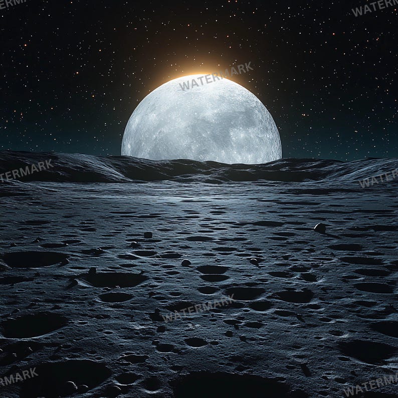 7 Moon Landing Backdrops for Photoshop Composites & Digital Overlays ...