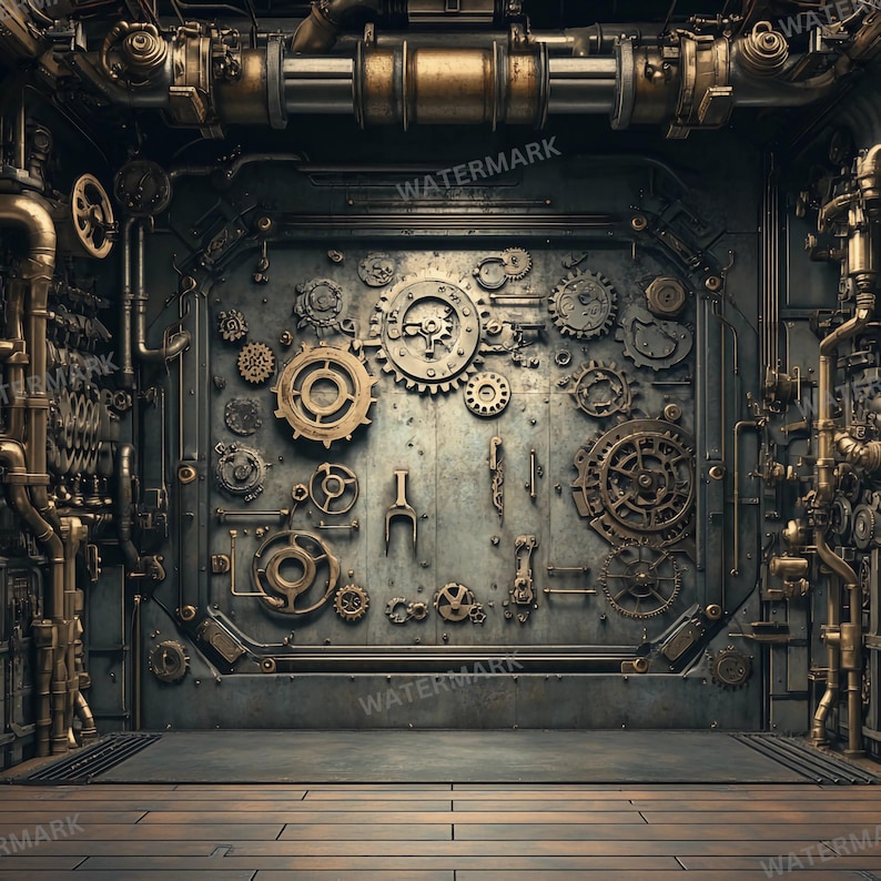 9 Steampunk Backdrops - Vintage Industrial Photography Backgrounds ...