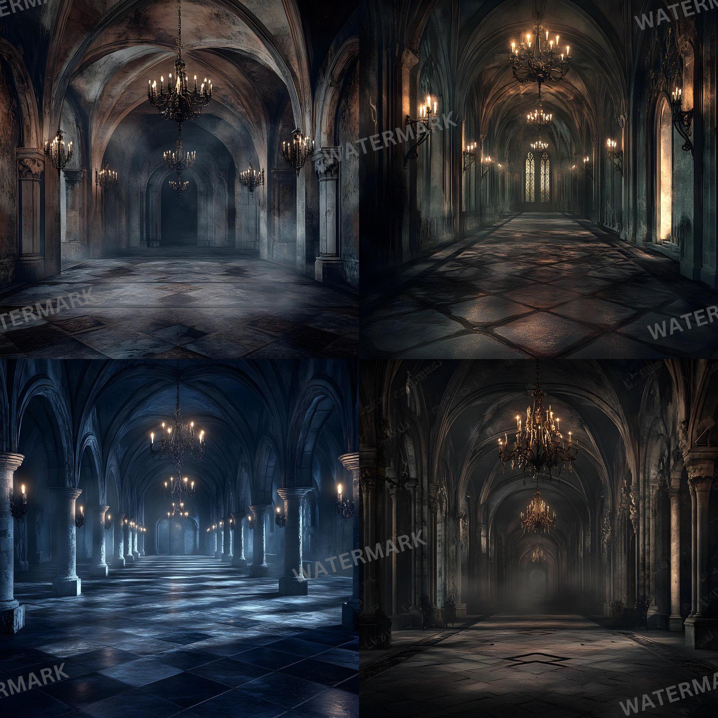 Haunted Castle Digital Backdrops | Gothic Photography Overlays (20 Jpgs ...