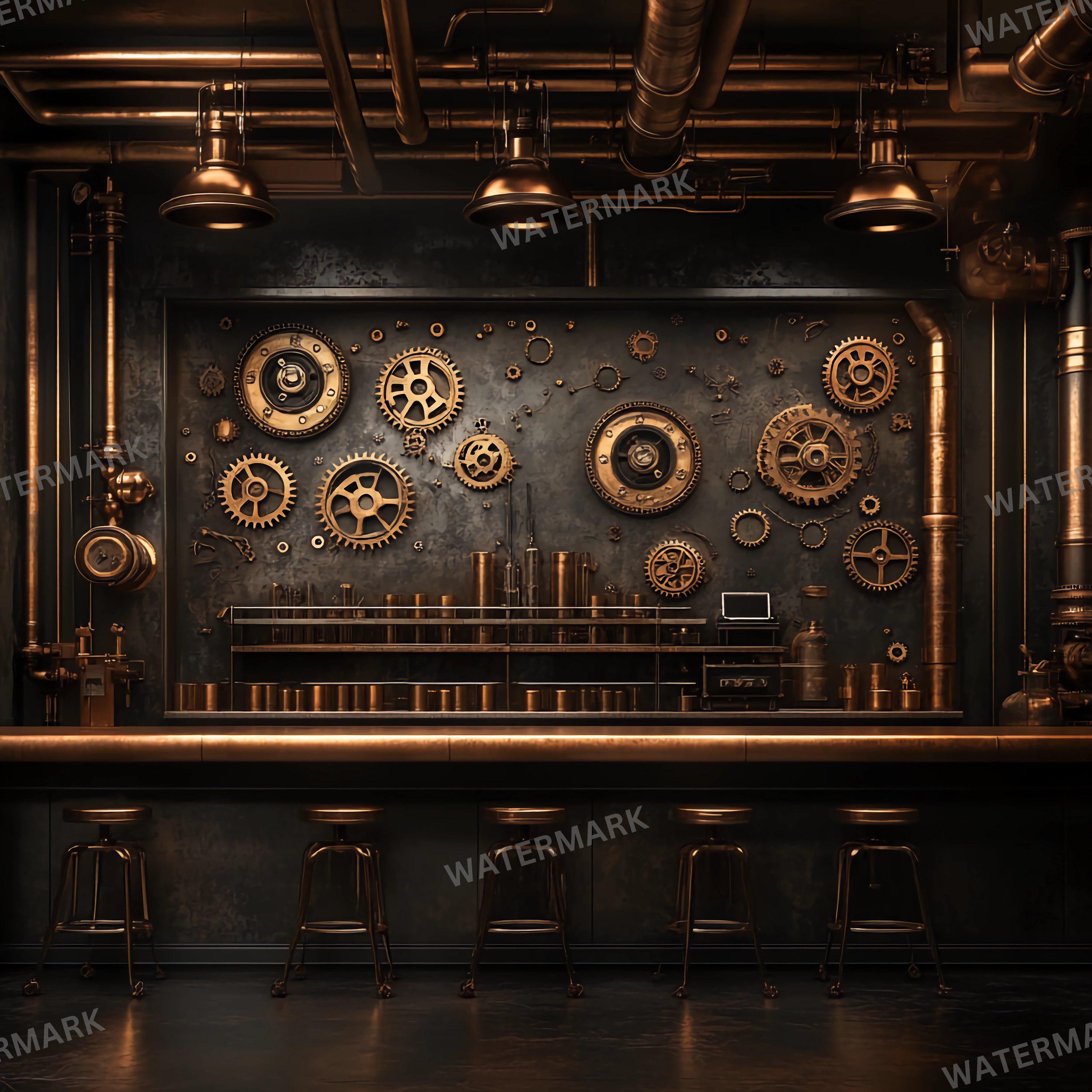8 Steampunk Laboratory Backdrops - Vintage Industrial Photography ...