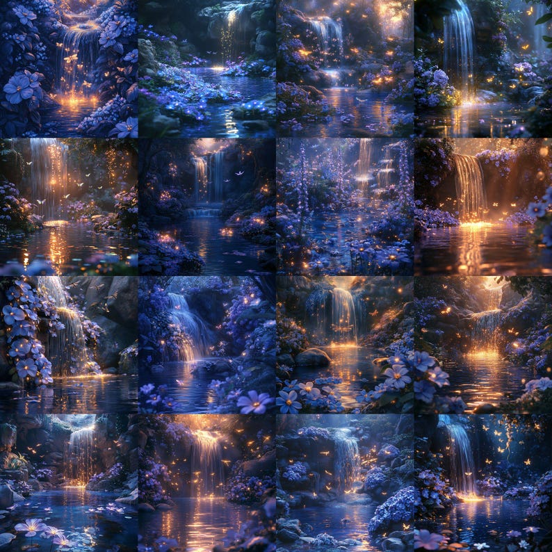 Dreamy Mystic Fairy Pool Backdrop: 20 Pngs for Ethereal Magical ...