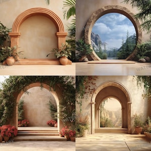 64 Boho Arch Backdrops - Perfect for Portrait Photography, Photoshop ...