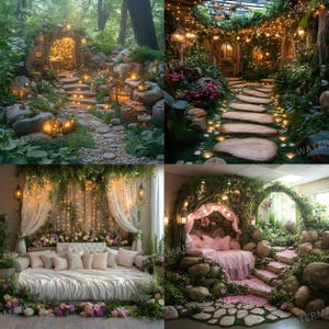 35 Fairy Garden Backdrops, Magical Outdoor Digital Backgrounds ...