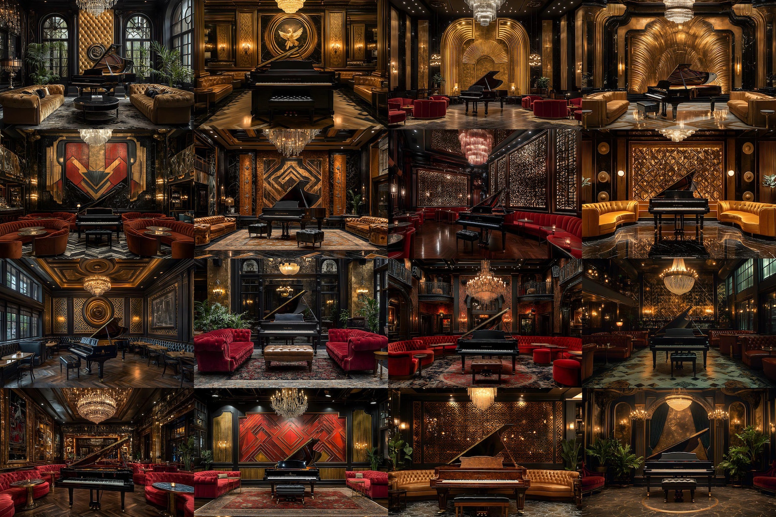 20 Jazz Lounge Luxe Backdrops | Art Deco Luxury Piano Backgrounds ...