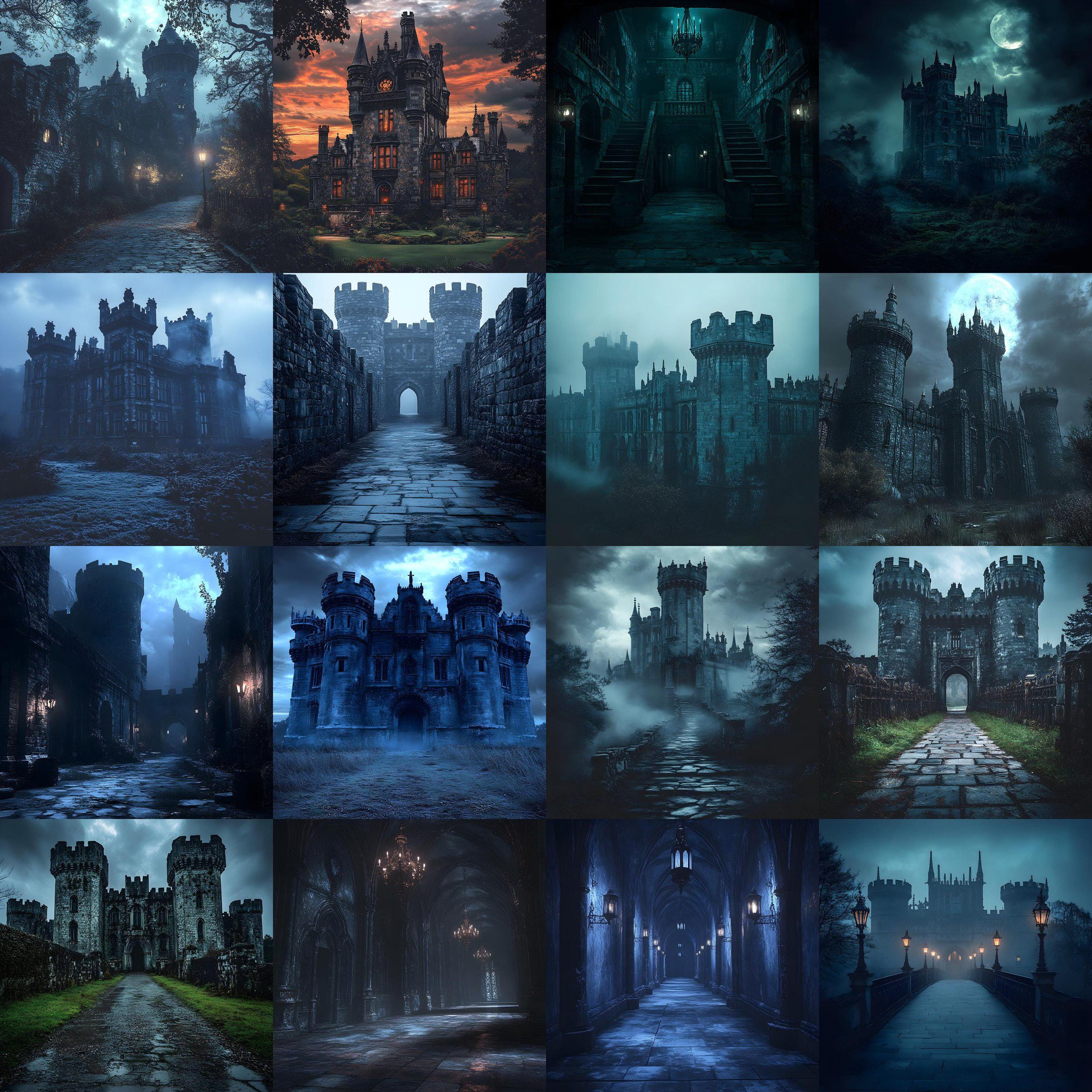 260 Gothic Castle Digital Backdrops | Dark Fantasy Photoshop Overlays ...