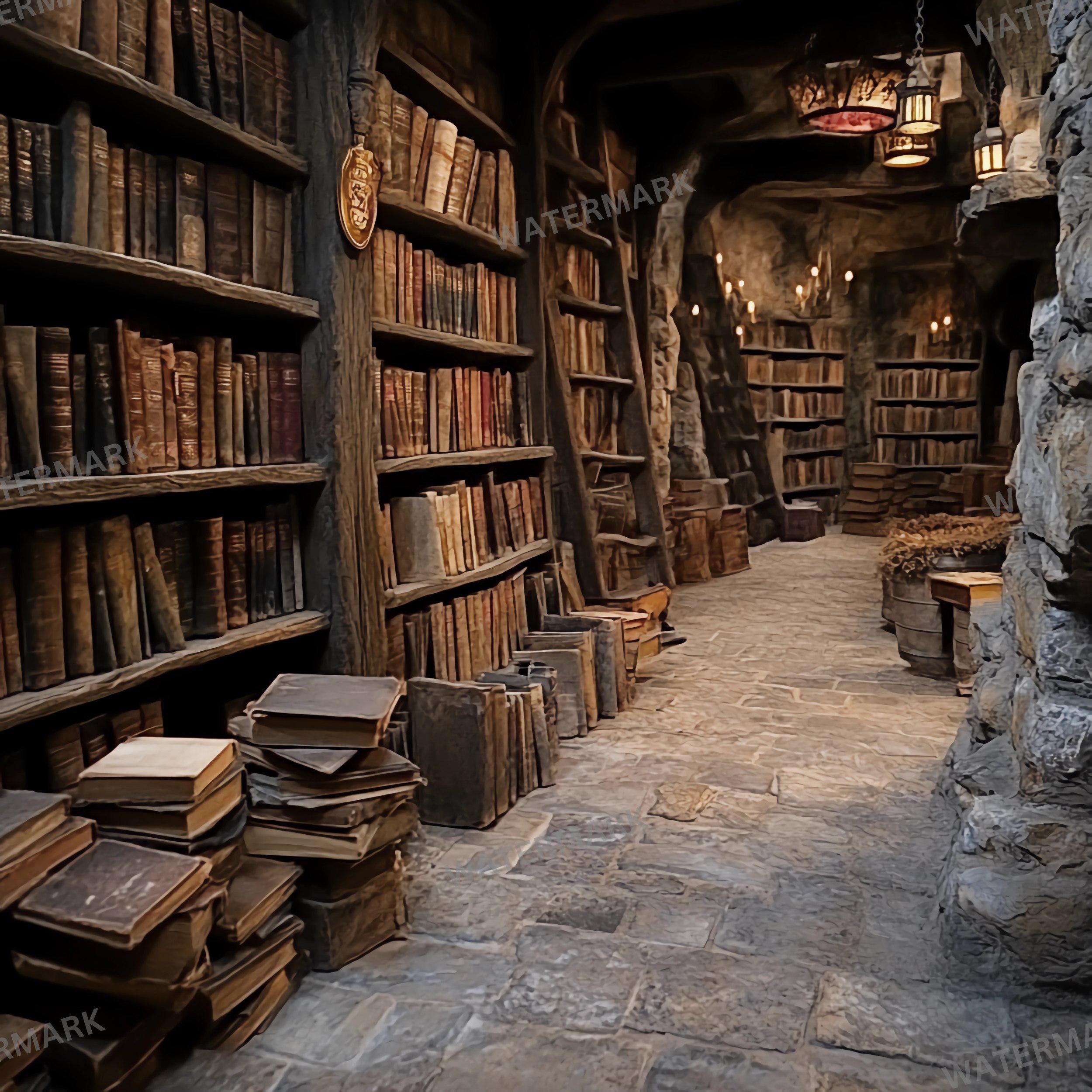 Wizard School Library 7 Photography Backdrops - Magical, Vintage ...