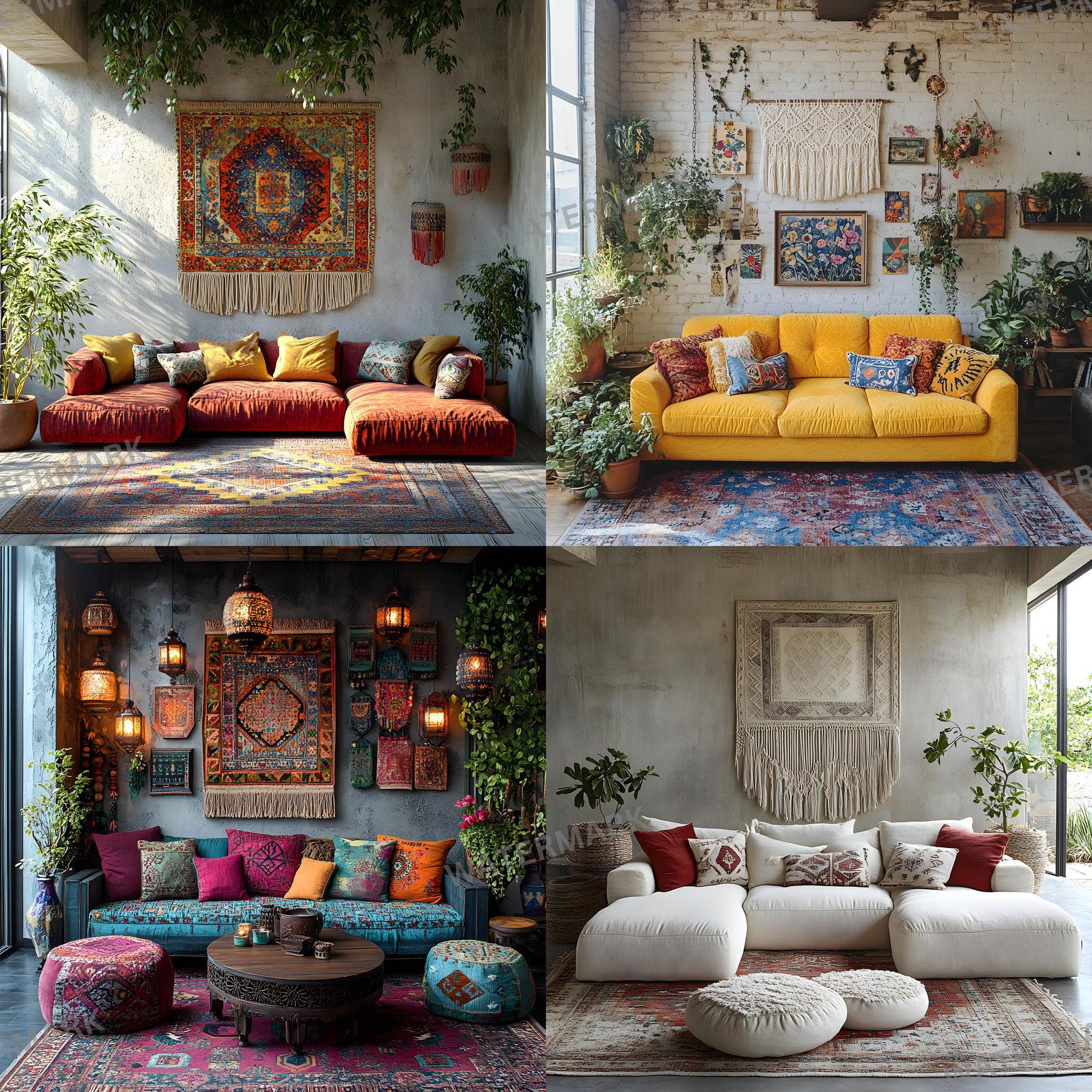30 Cozy Boho Backdrops - Digital Backgrounds for Photography, Home ...