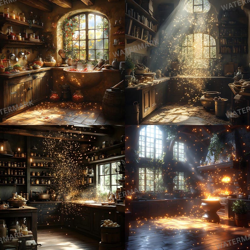 Magical Cooking Backdrops 20 Photoshop Overlays for Fantasy Food ...