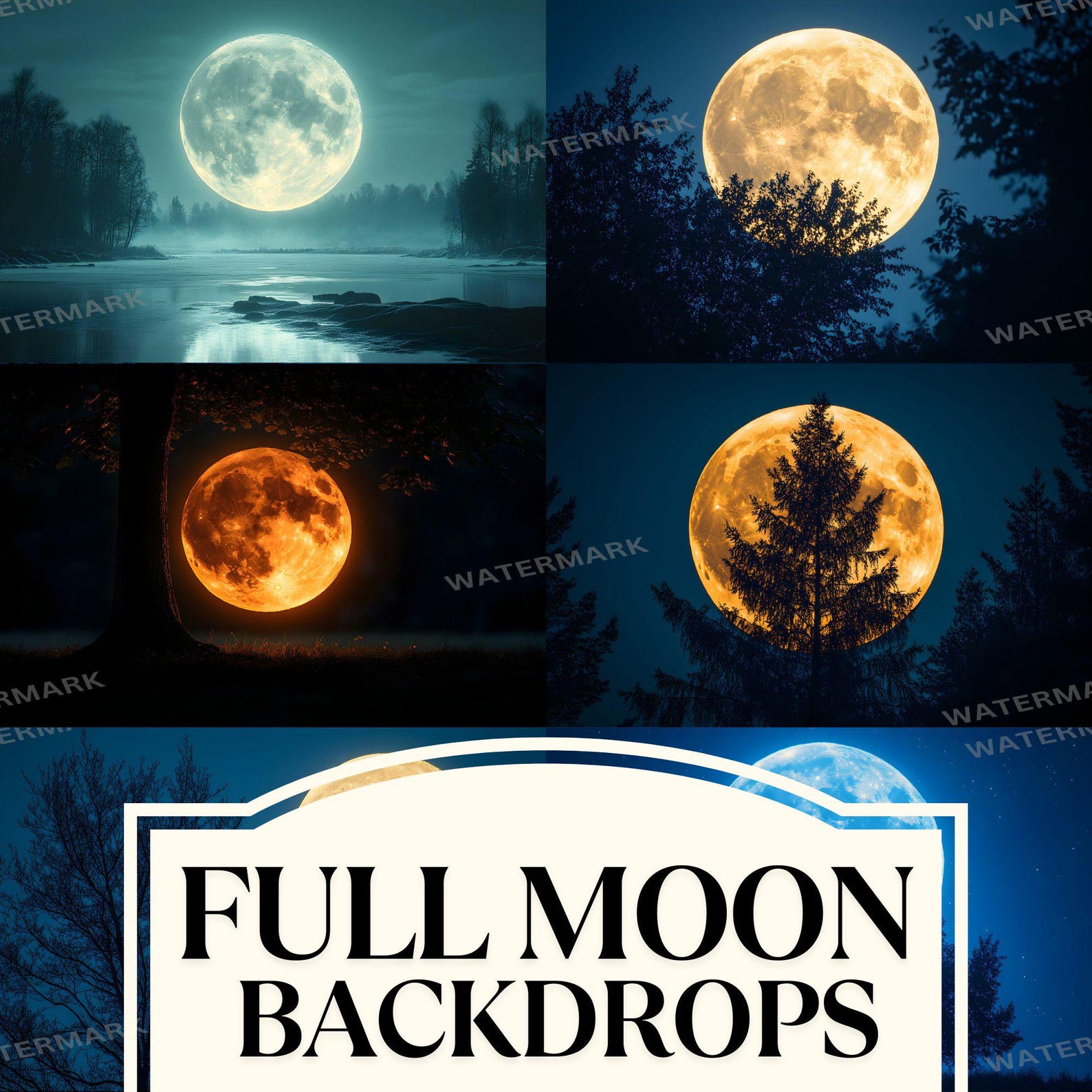 100 Mystical Full Moon Photography Backdrops – Fantasy Lunar Scenes ...