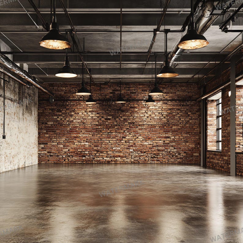 11 Urban Loft Backdrops | Industrial Warehouse Photography Backgrounds ...