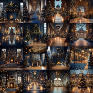 60 Christmas Backdrops | Digital Holiday Backgrounds | Festive Xmas ...