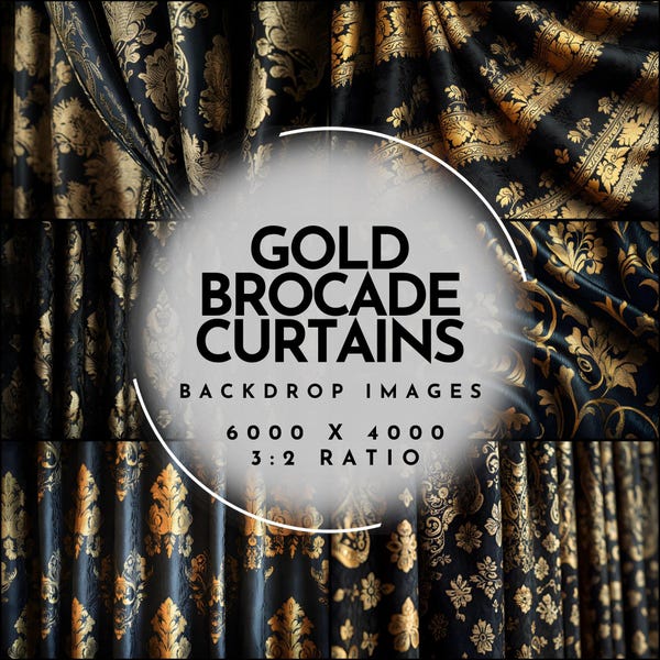 Brocade Curtains - Etsy