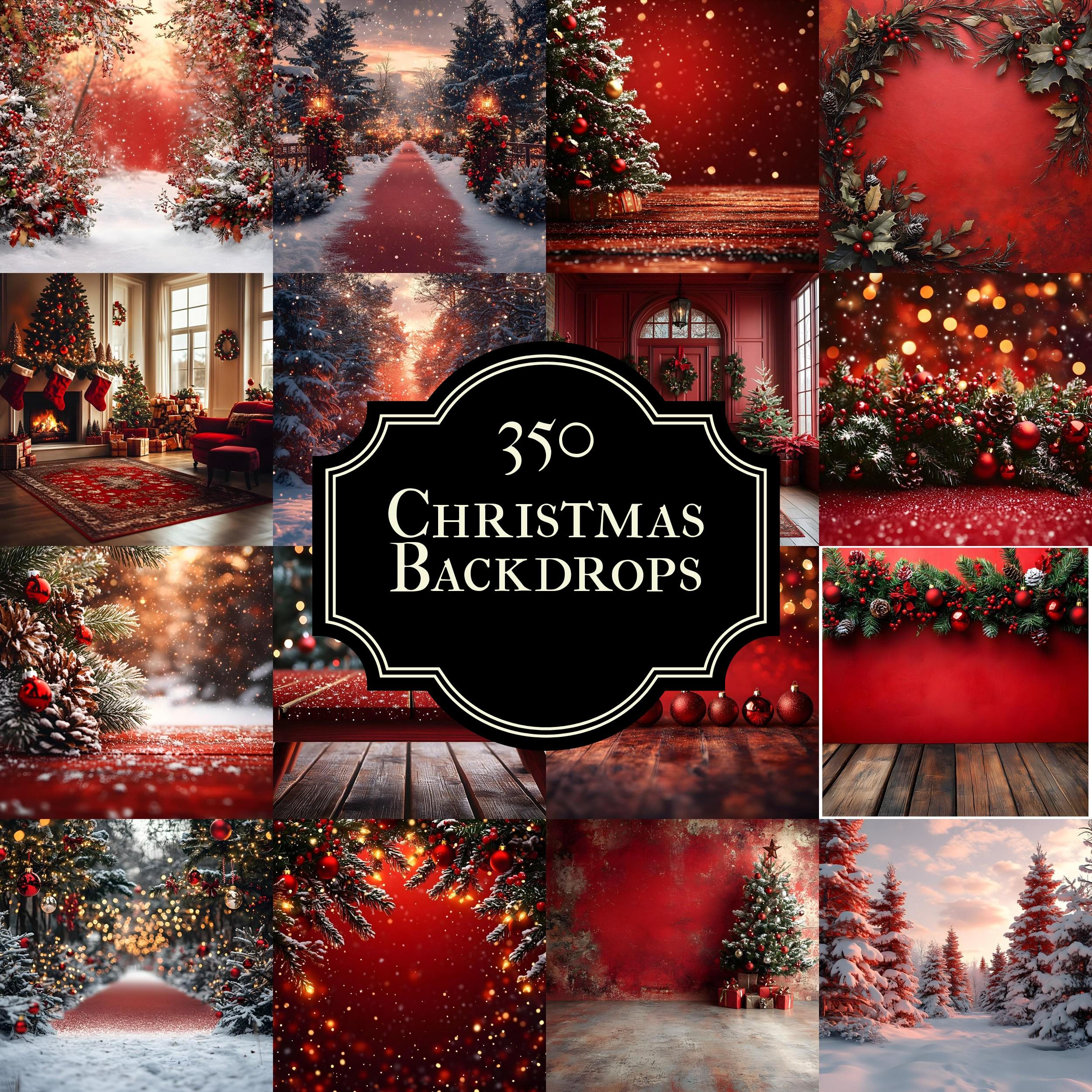 350 Festive Christmas Backdrops, Santa, Family (digital Download) - Etsy