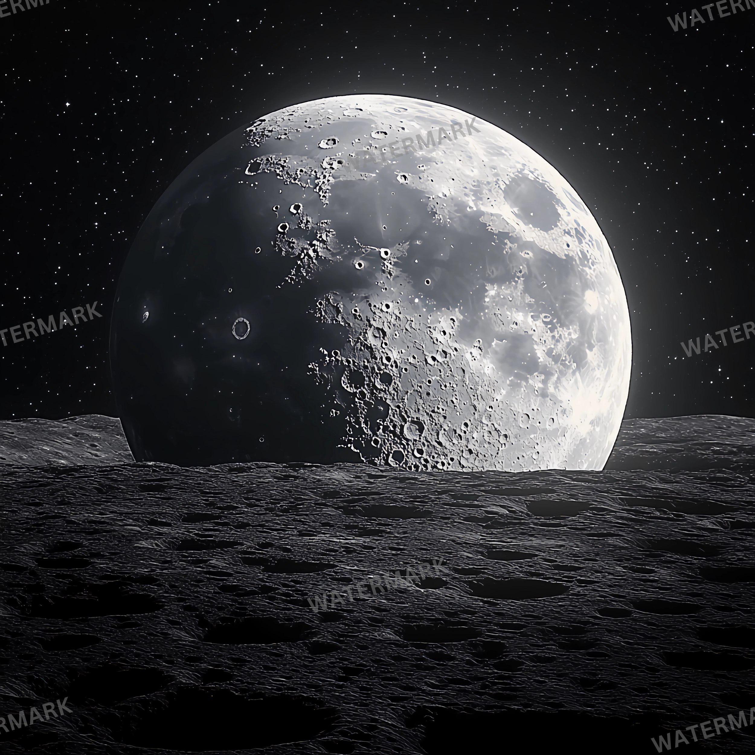 7 Moon Landing Backdrops for Photoshop Composites & Digital Overlays ...