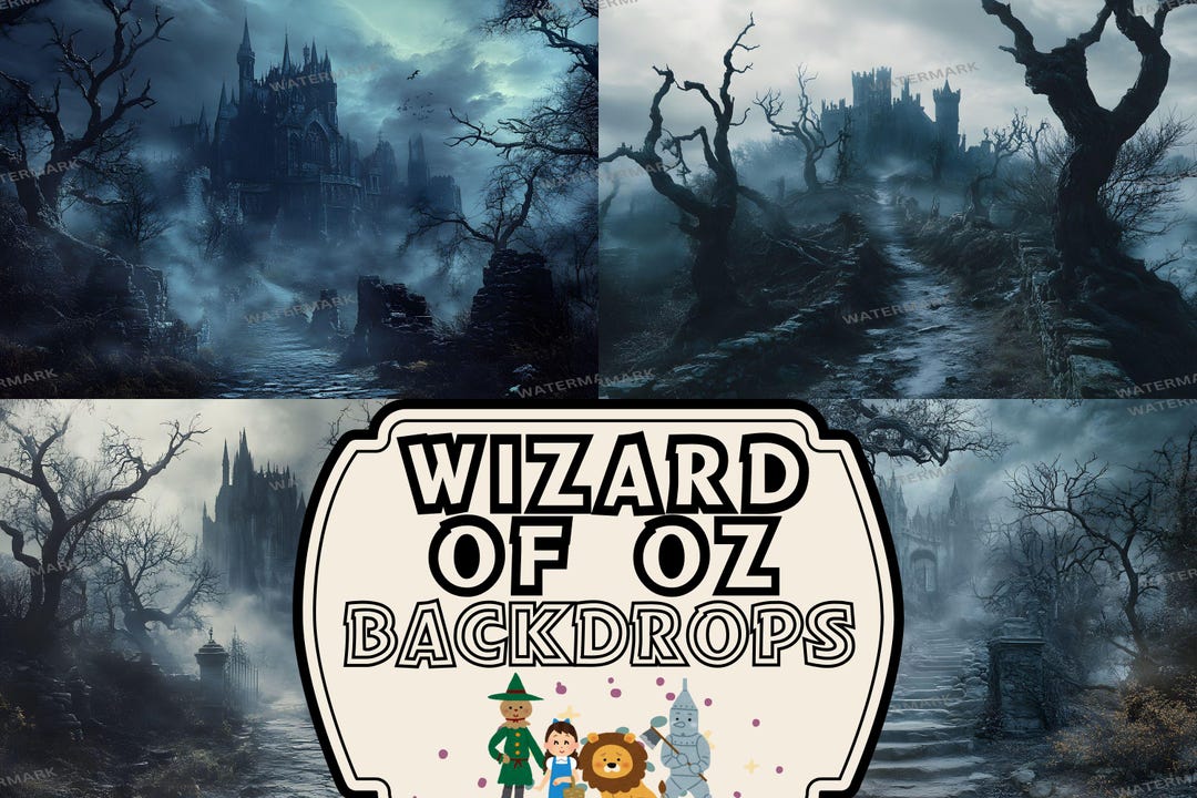 45 Wizard of Oz Wicked Witch Castle Backdrop - Twisted Forest Path ...