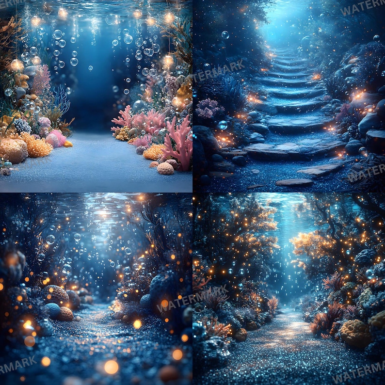 19 Underwater Mermaid Backdrops, Magical Ocean Scenes, Deep Sea ...