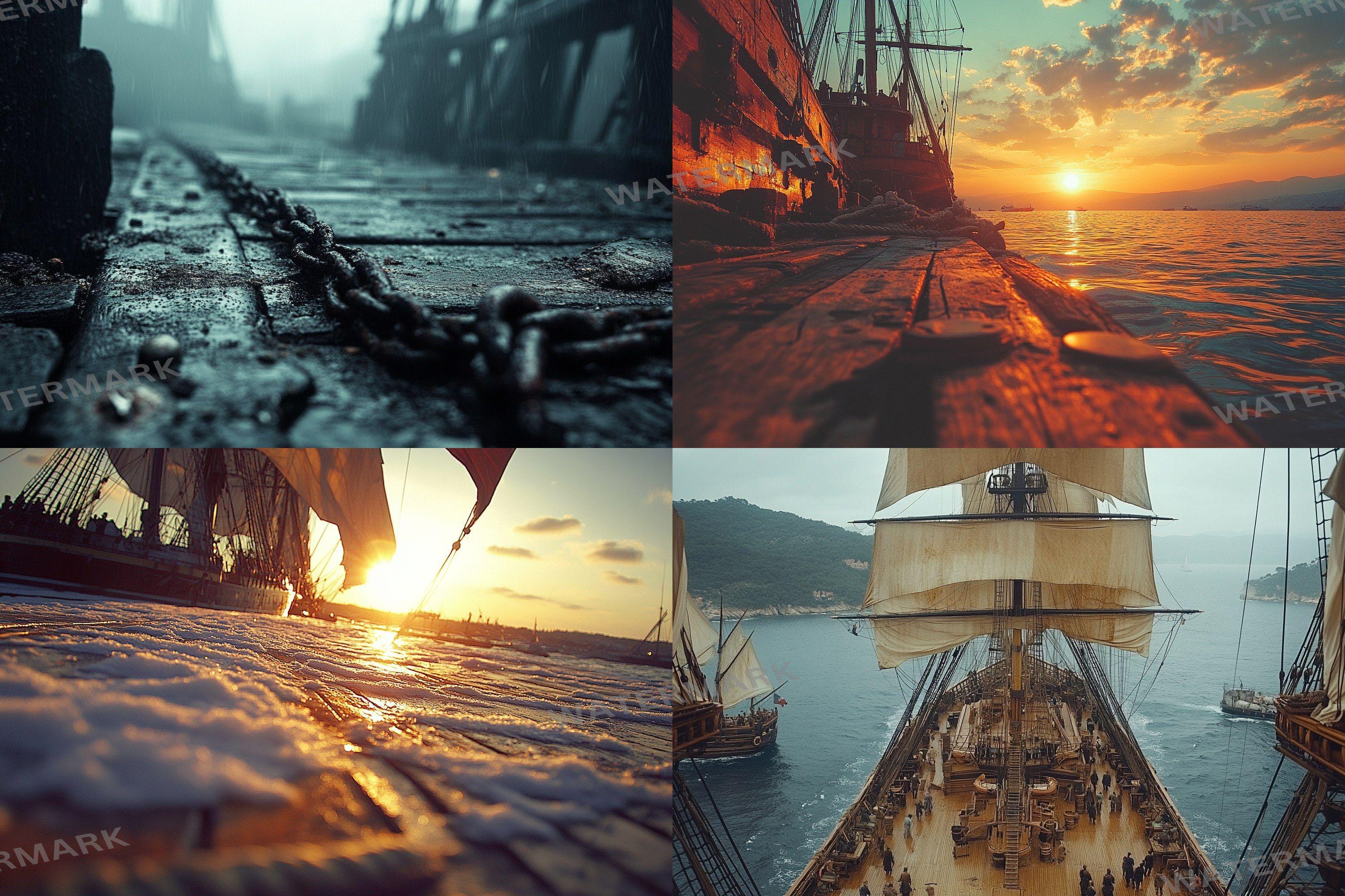 Vintage Ship Backdrop: 30 Jpgs for Nautical Photo Editing, Seafaring ...