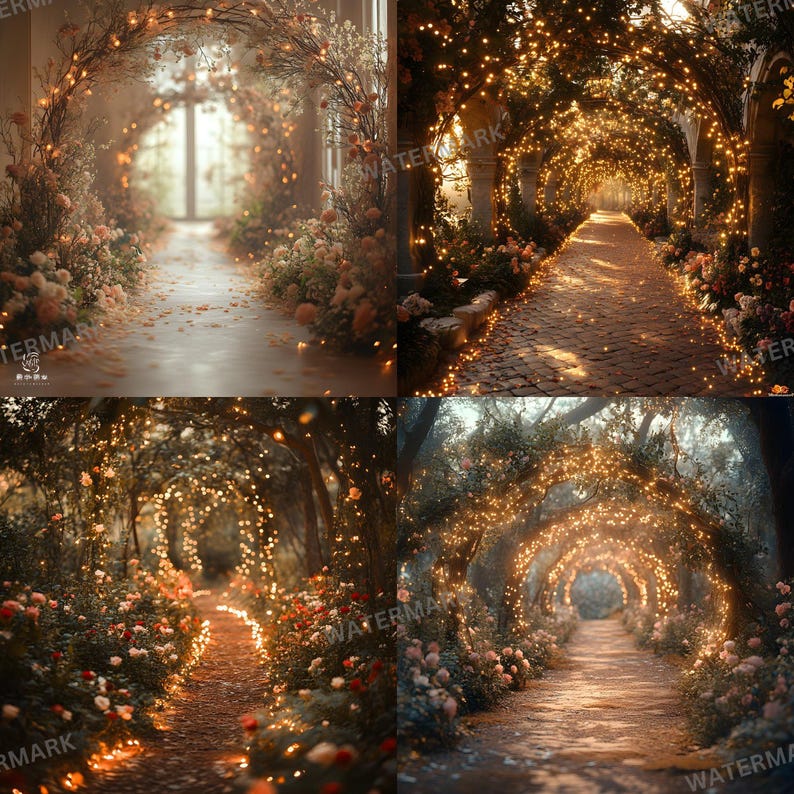 25 Fairytale Wedding Backdrops - Digital Photography Backgrounds for ...