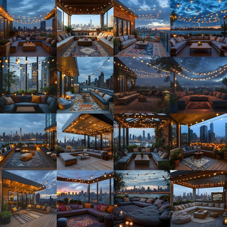 25 Urban Rooftop Backdrops - Stylish City Views Digital Backgrounds ...