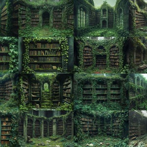 Forgotten Library Secrets Overlay – Mysterious Old-world Backgrounds ...