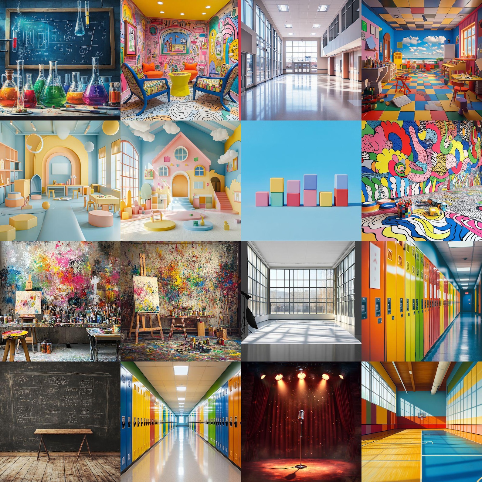 School & Kindergarten Photography Backdrops | 200 Digital Backdrops ...