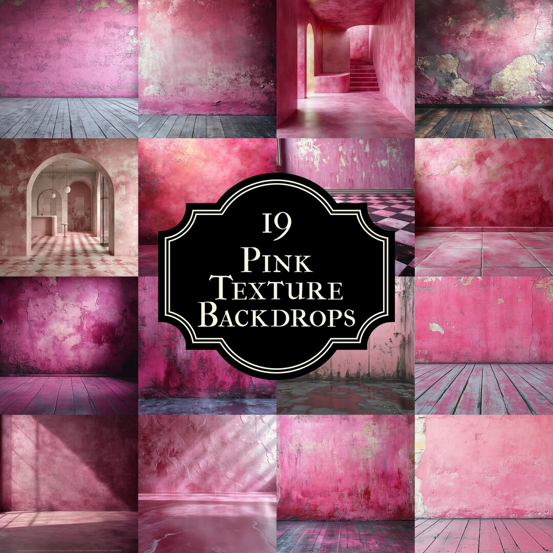 19 Rustic Pink Texture Backdrops, Vintage Walls (digital Download) - Etsy