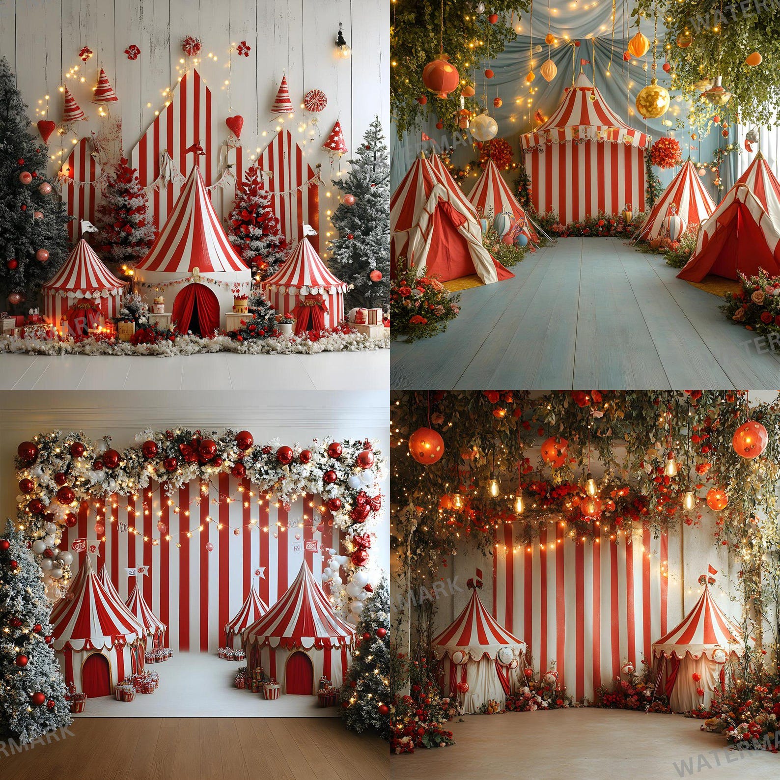 25 Circus Carnival Backgrounds - Photoshop Master Overlays, Fair ...
