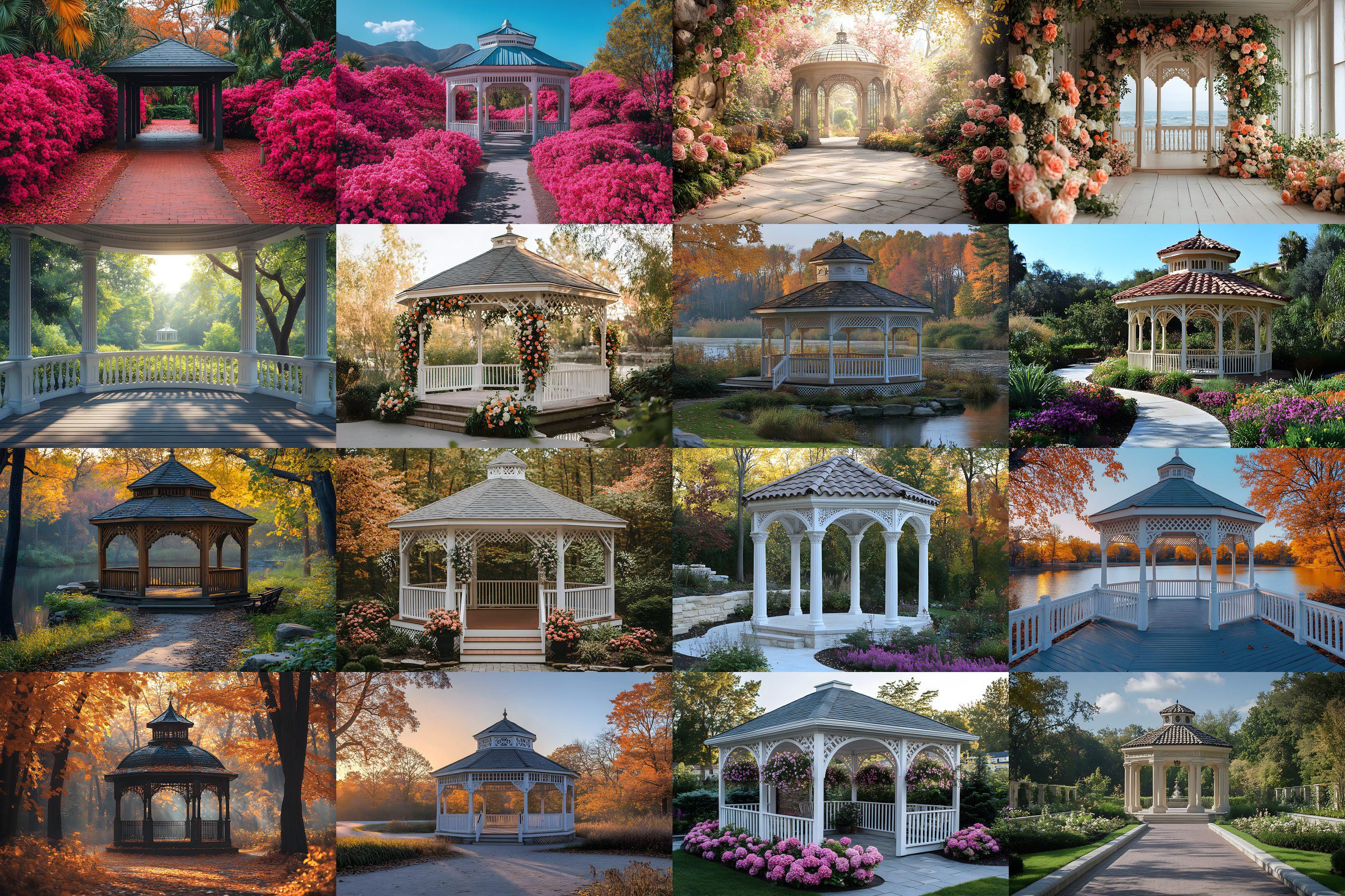 100 Gazebo Backdrops - Elegant Garden & Park Digital Backgrounds - Junk ...