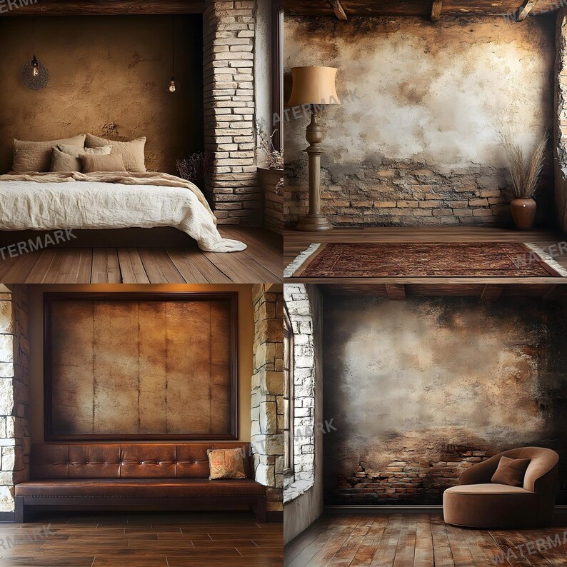 50 Vintage Brown Backdrops - Rustic Digital Backgrounds - Fine Art ...