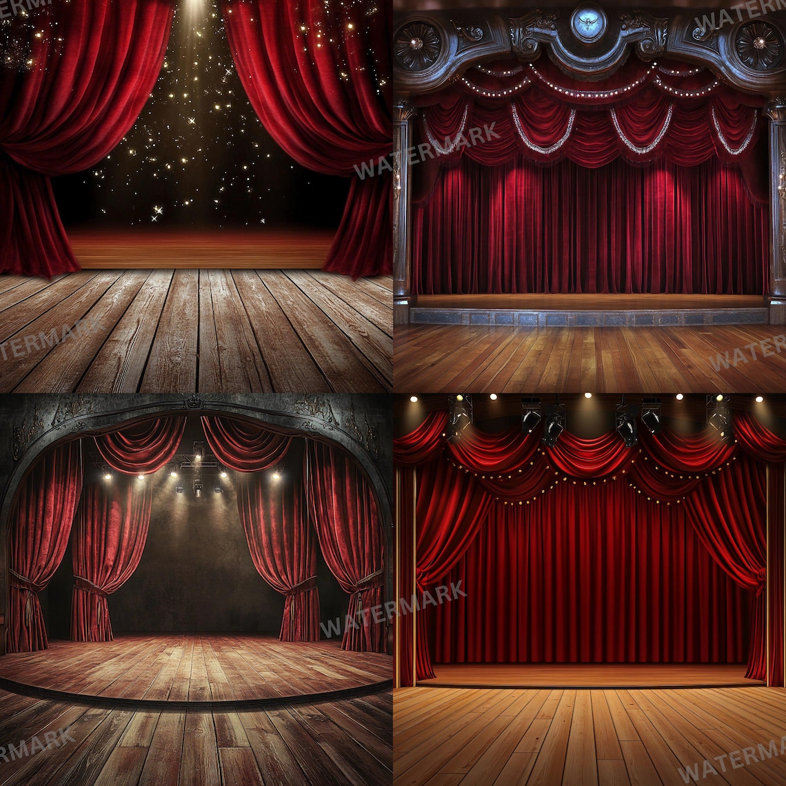 Theater Stage Backdrops - 11 Curtain Backgrounds - Perfect for ...