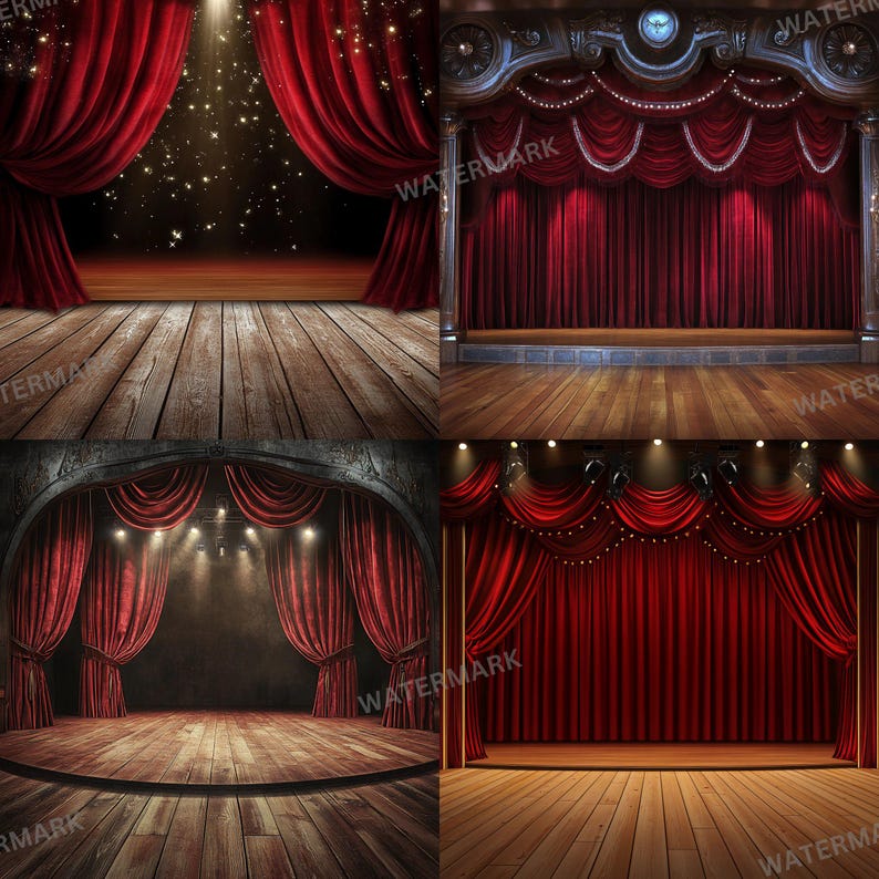 Theater Stage Backdrops - 11 Curtain Backgrounds - Perfect for ...