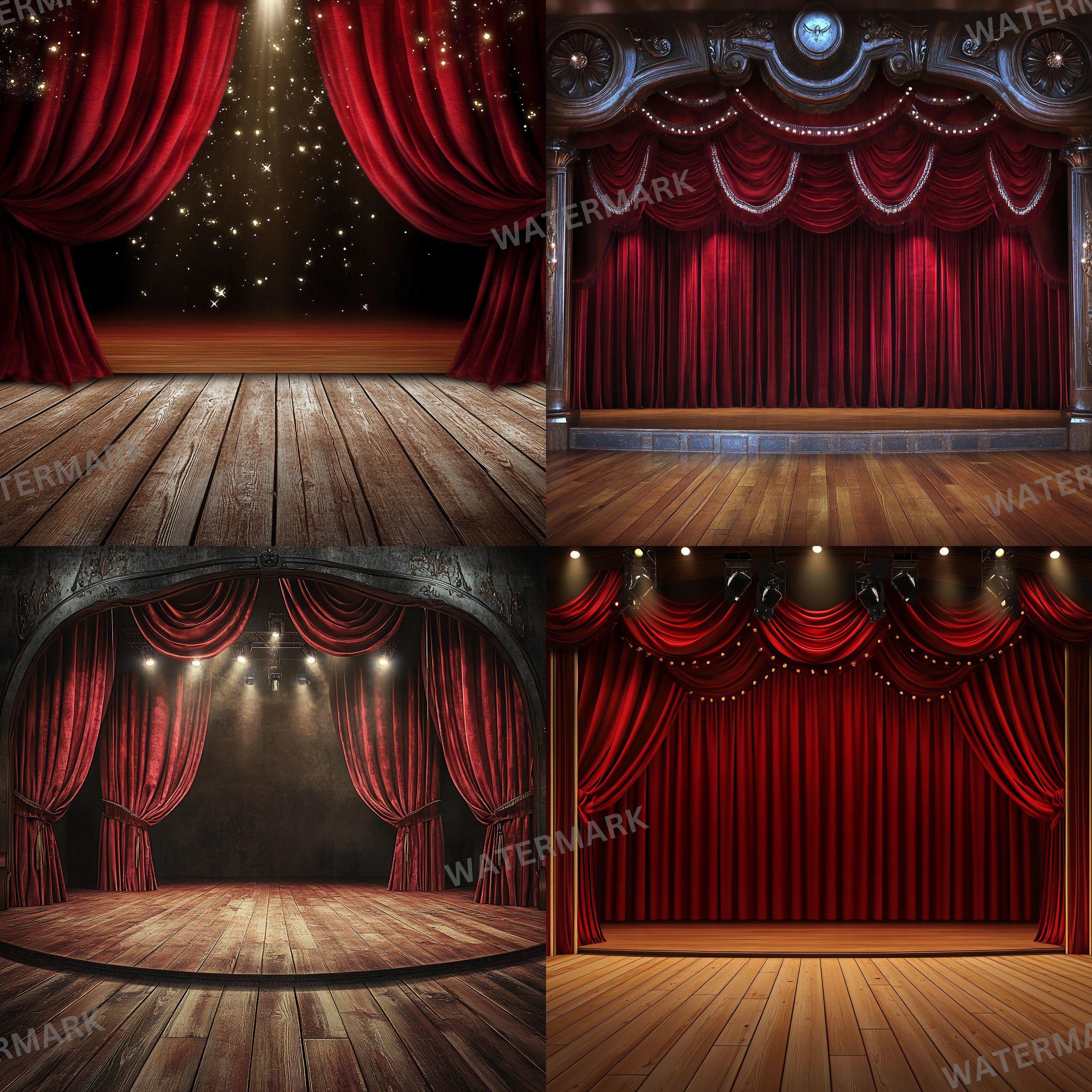 Theater Stage Backdrops - 11 Curtain Backgrounds - Perfect for ...