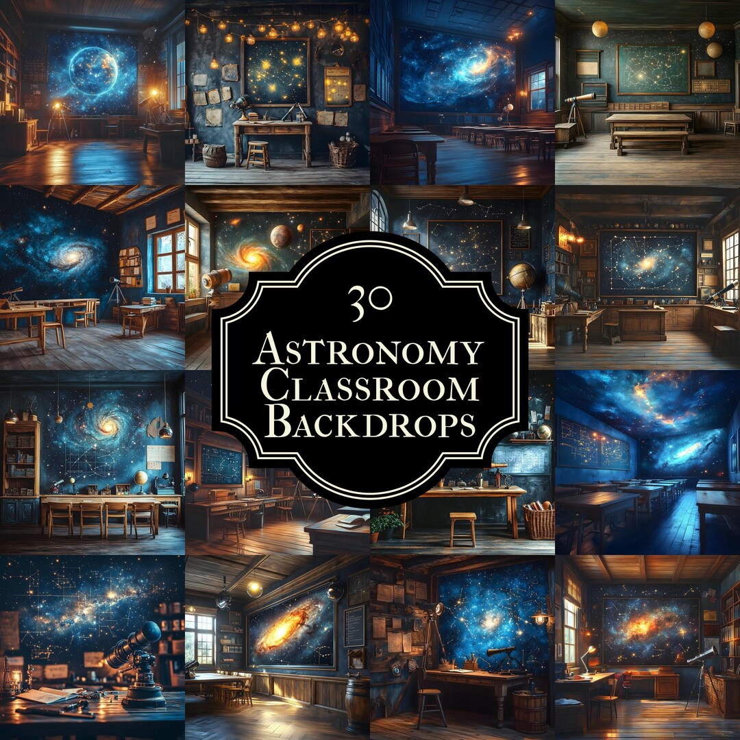 30 Wizarding School Astronomy Classroom Backdrops - Magical Digital ...