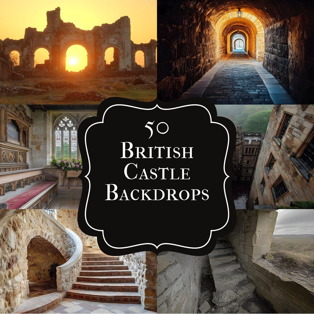 British Castle Interior Digital Backdrop, Medieval Hall Background for ...