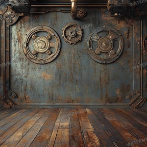 7 Steampunk Backdrops - Vintage Industrial Photography Backgrounds ...