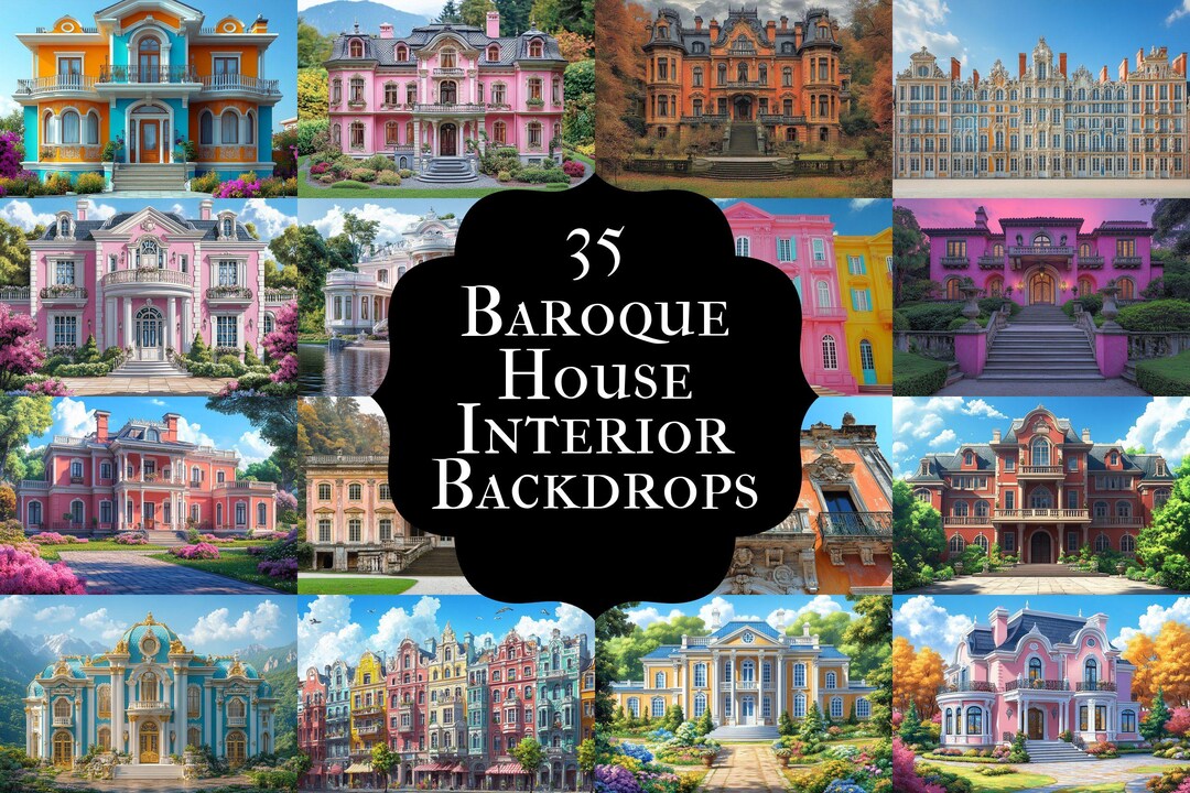 35 Baroque House Interior Backdrops, Elegant Mansion Photography ...