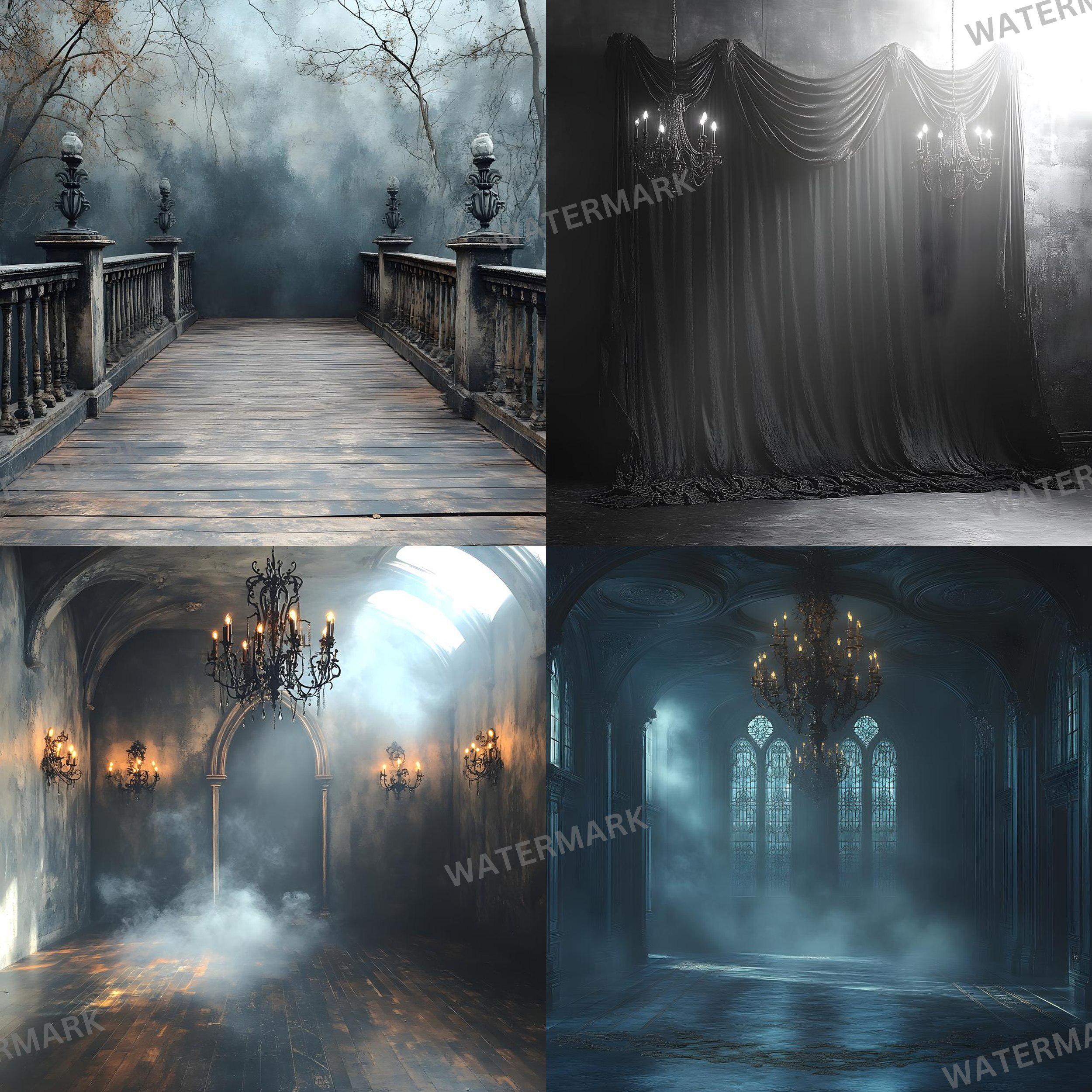 60 Gothic Digital Backdrops | Dark Photography Overlays (4096x4096px ...