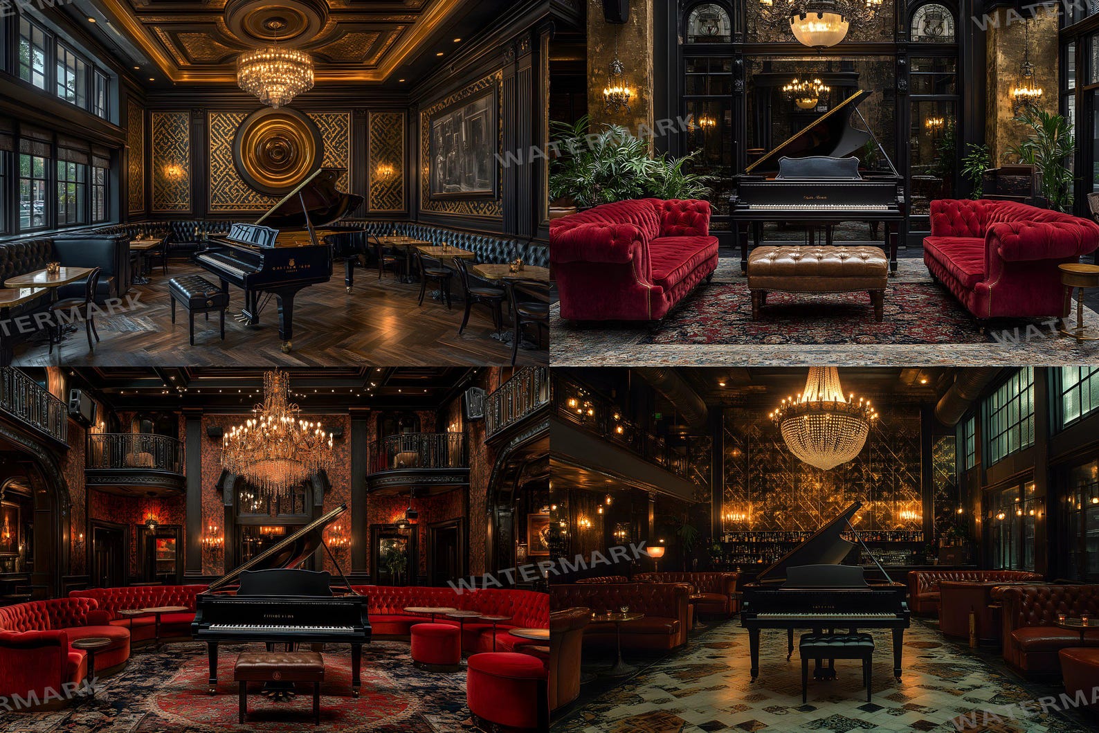 20 Jazz Lounge Luxe Backdrops | Art Deco Luxury Piano Backgrounds ...