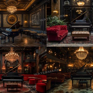 20 Jazz Lounge Luxe Backdrops | Art Deco Luxury Piano Backgrounds ...