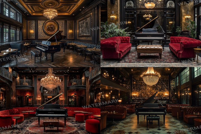 20 Jazz Lounge Luxe Backdrops | Art Deco Luxury Piano Backgrounds ...