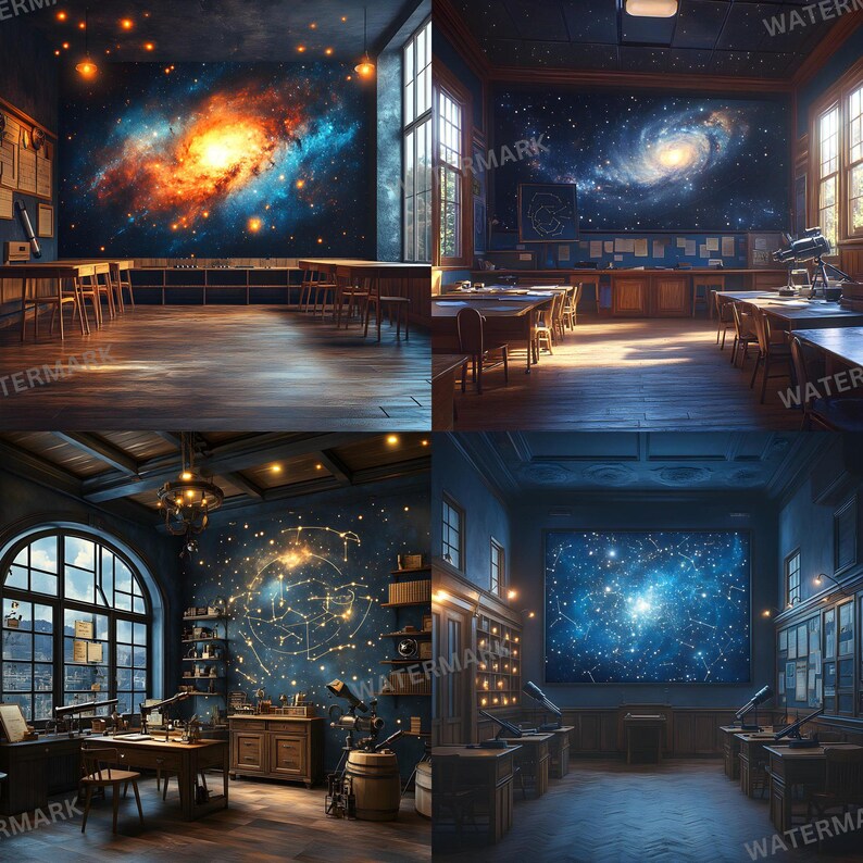 Wizarding School Astronomy Classroom Backdrops – 30 Magical Digital ...