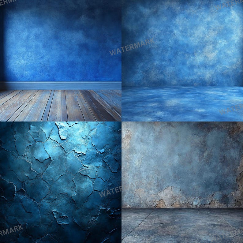 Blue Texture Photography Backdrops – Rustic Vintage Portrait ...