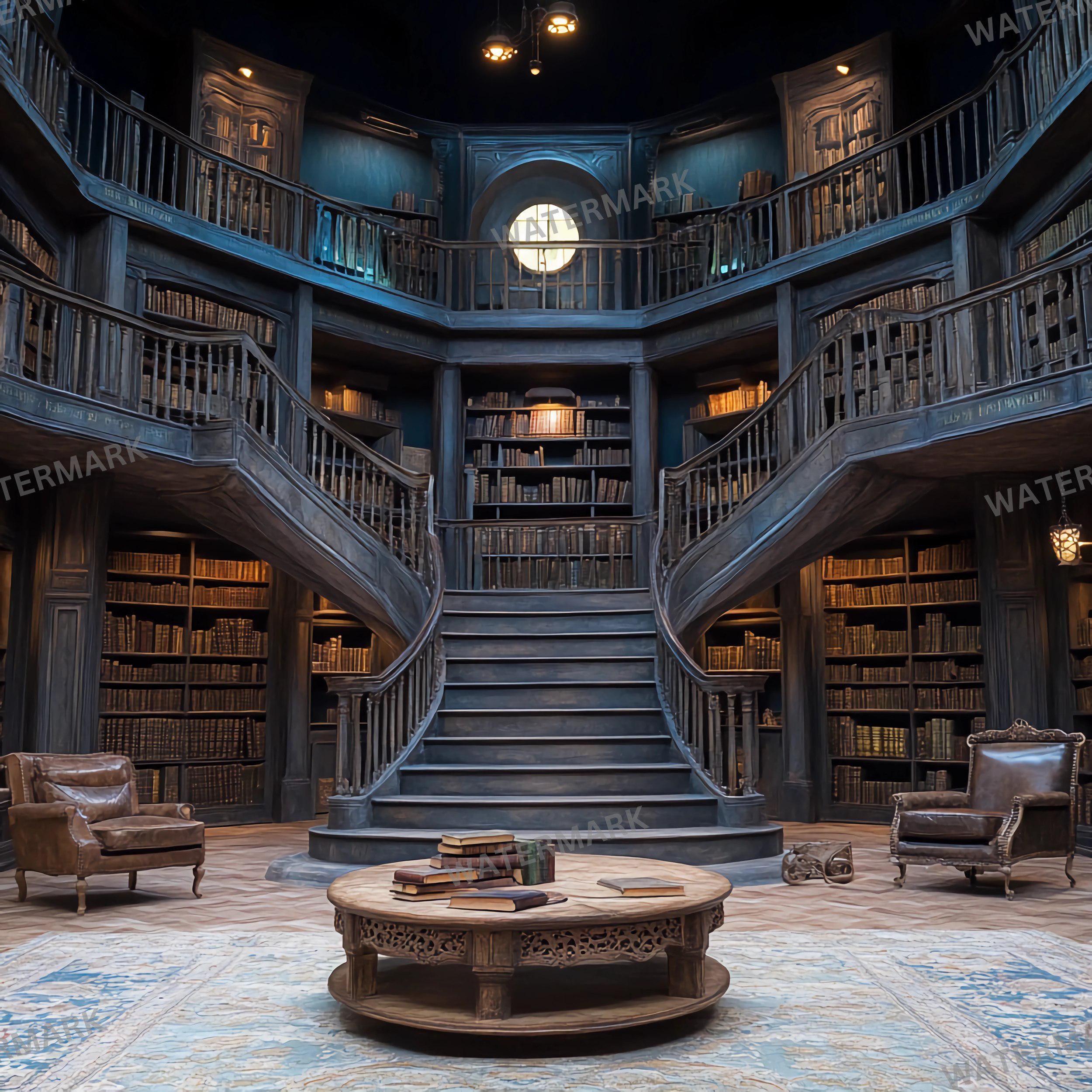Wizard School Library 7 Photography Backdrops - Magical, Vintage ...