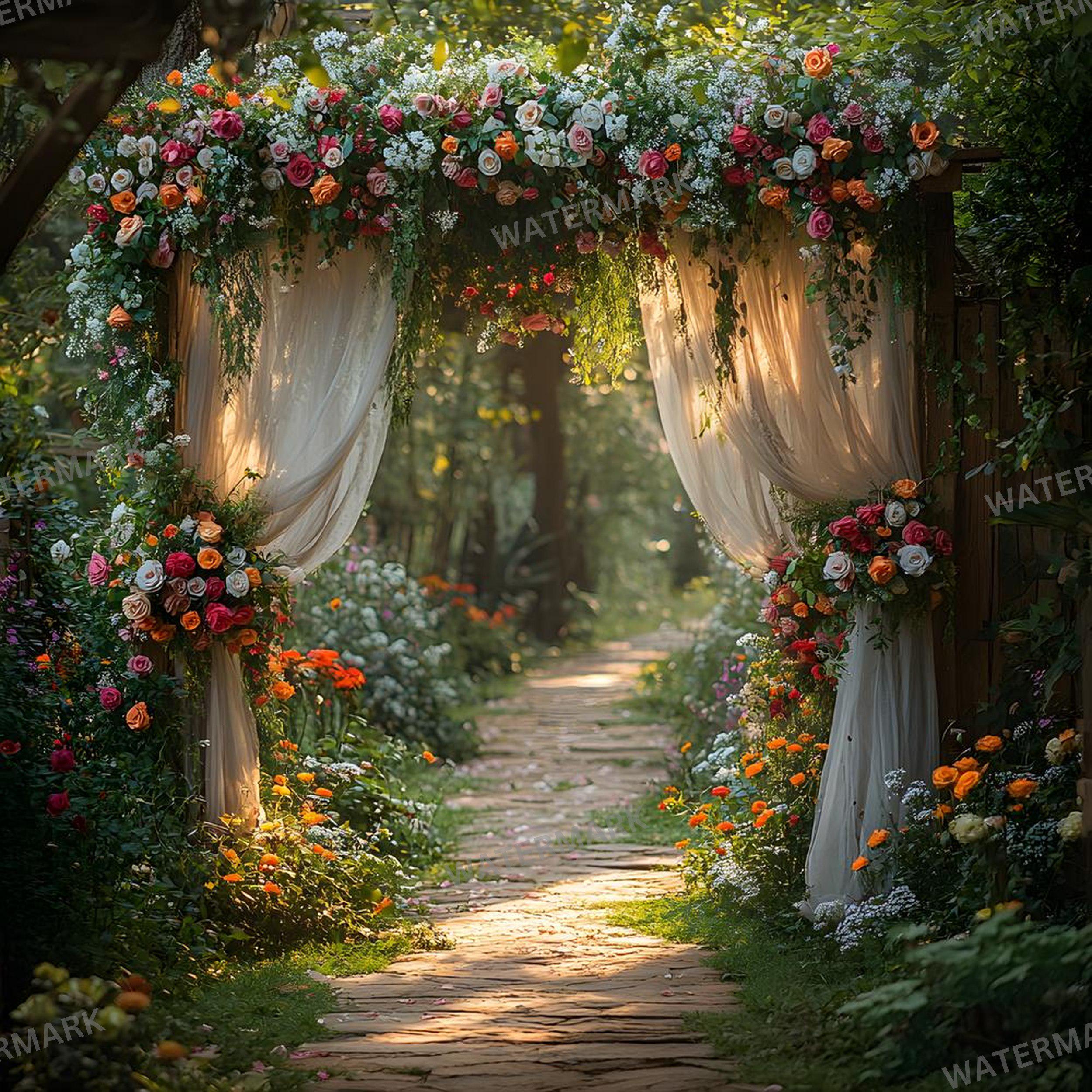 15 Magical Garden Wedding Backdrops | Photoshop Overlay, Weddings ...