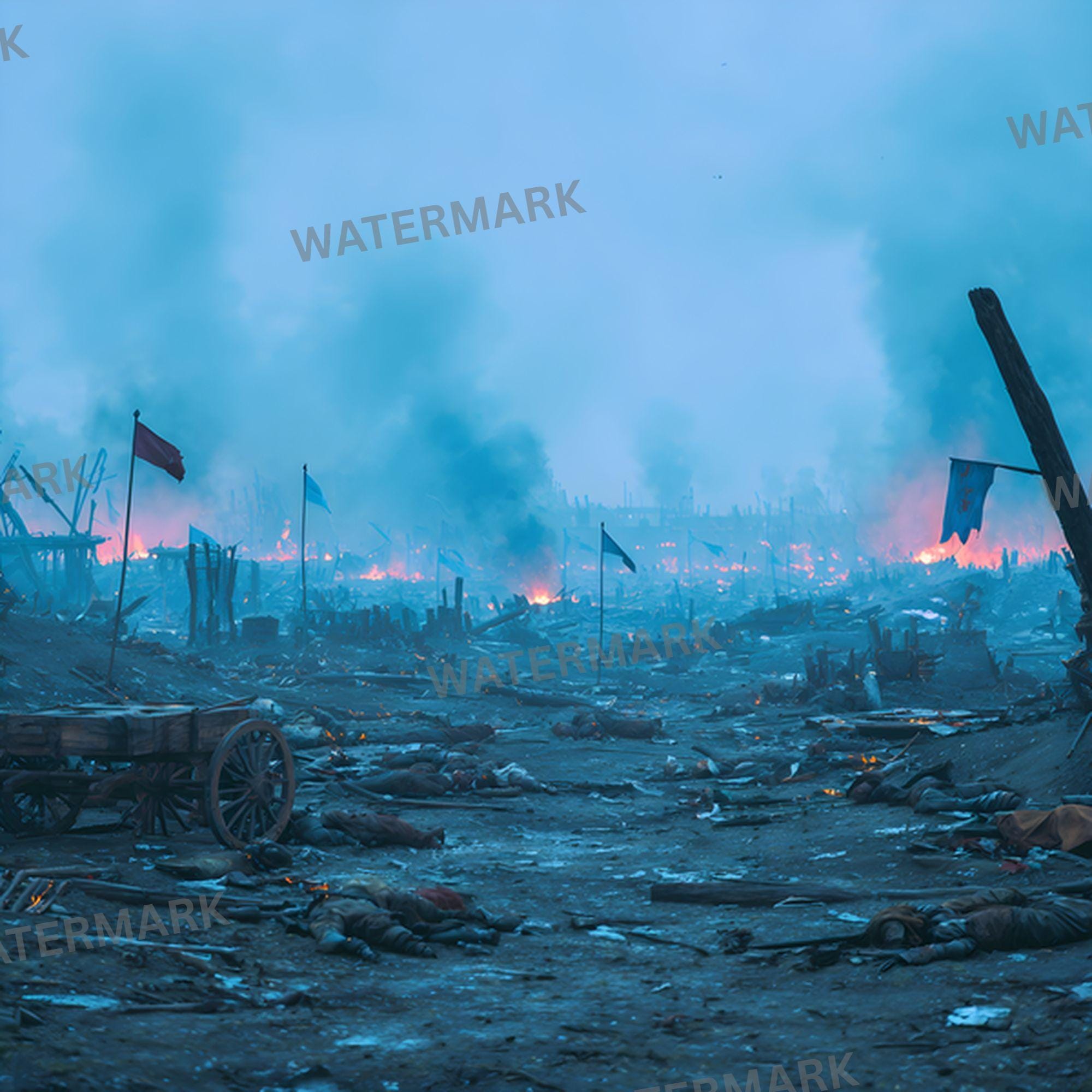 Battlefield Digital Backdrop, War Zone Photography Prop, Dramatic Post ...
