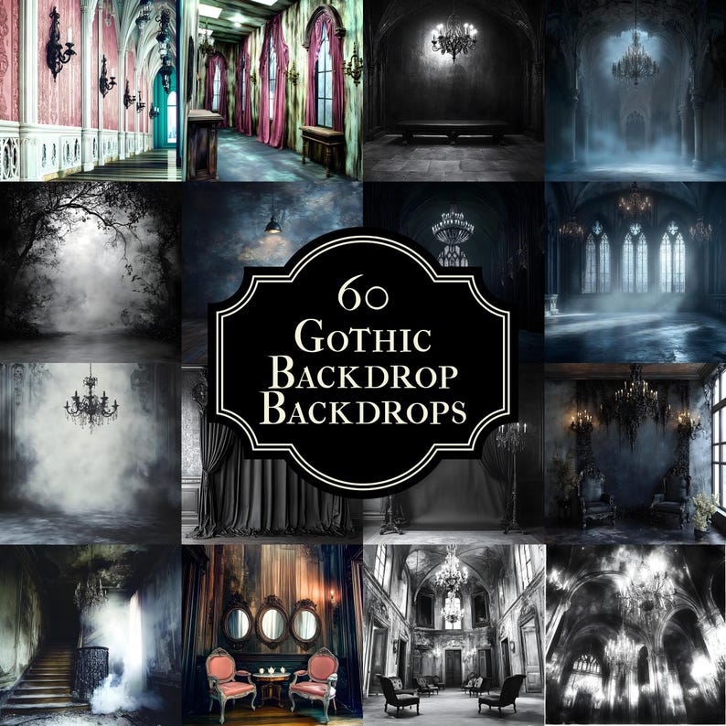 60 Gothic Digital Backdrops | Dramatic Photoshop Overlays for Dark ...