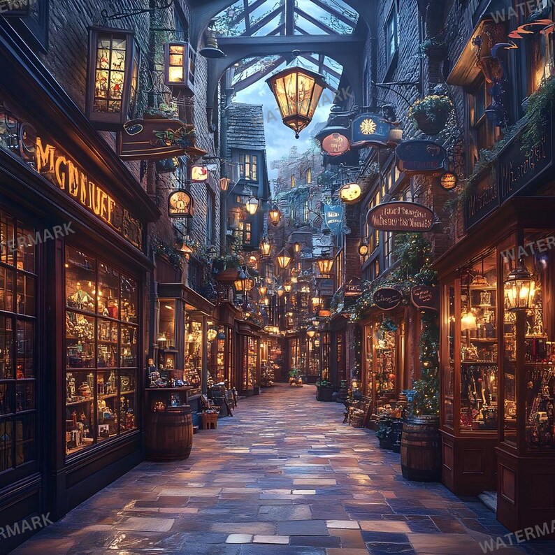 20 Wizarding Alley Photography Backdrops, Enchanting Wizarding World ...