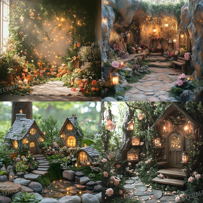 35 Fairy Garden Backdrops, Magical Outdoor Digital Backgrounds ...