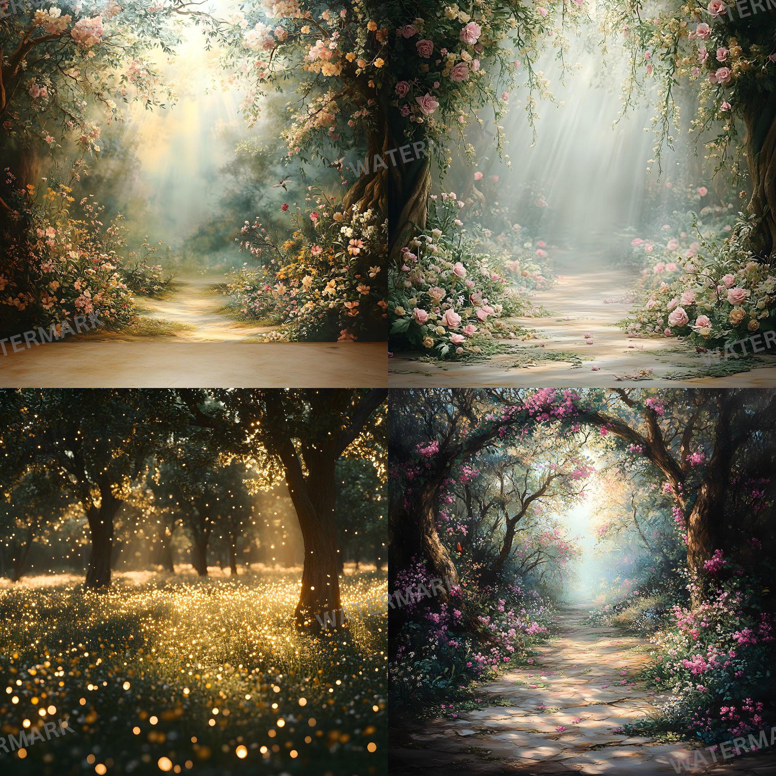 15 Woodland Glade Digital Backdrops - Magical Forest Photo Backdrops ...
